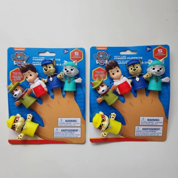 Nickelodeon | Toys | 2 Packs Nickelodeon Paw Patrol Bath Finger Puppets ...